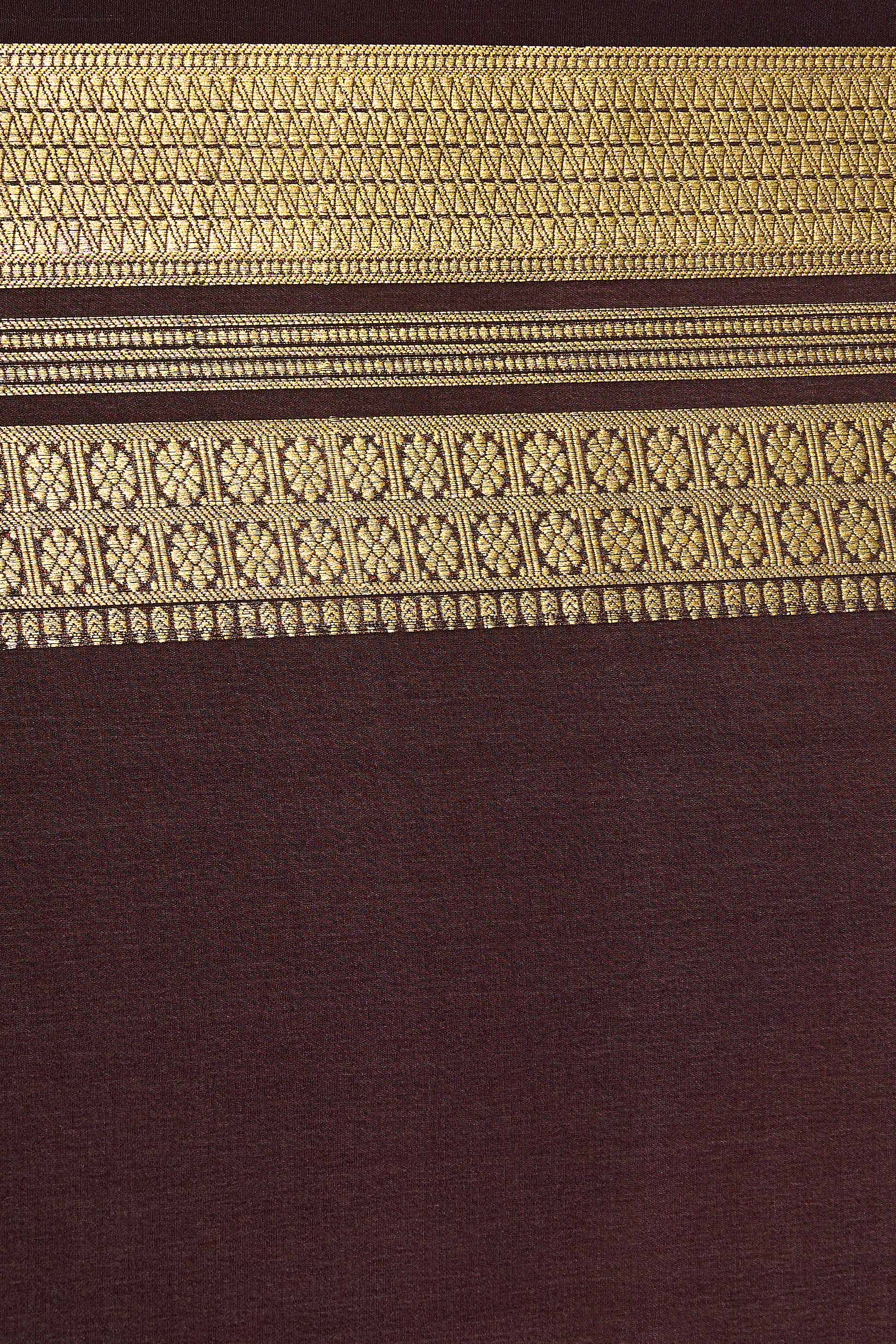 Pink Mysore Silk Saree With Contrast Pallu And Border - Nadah